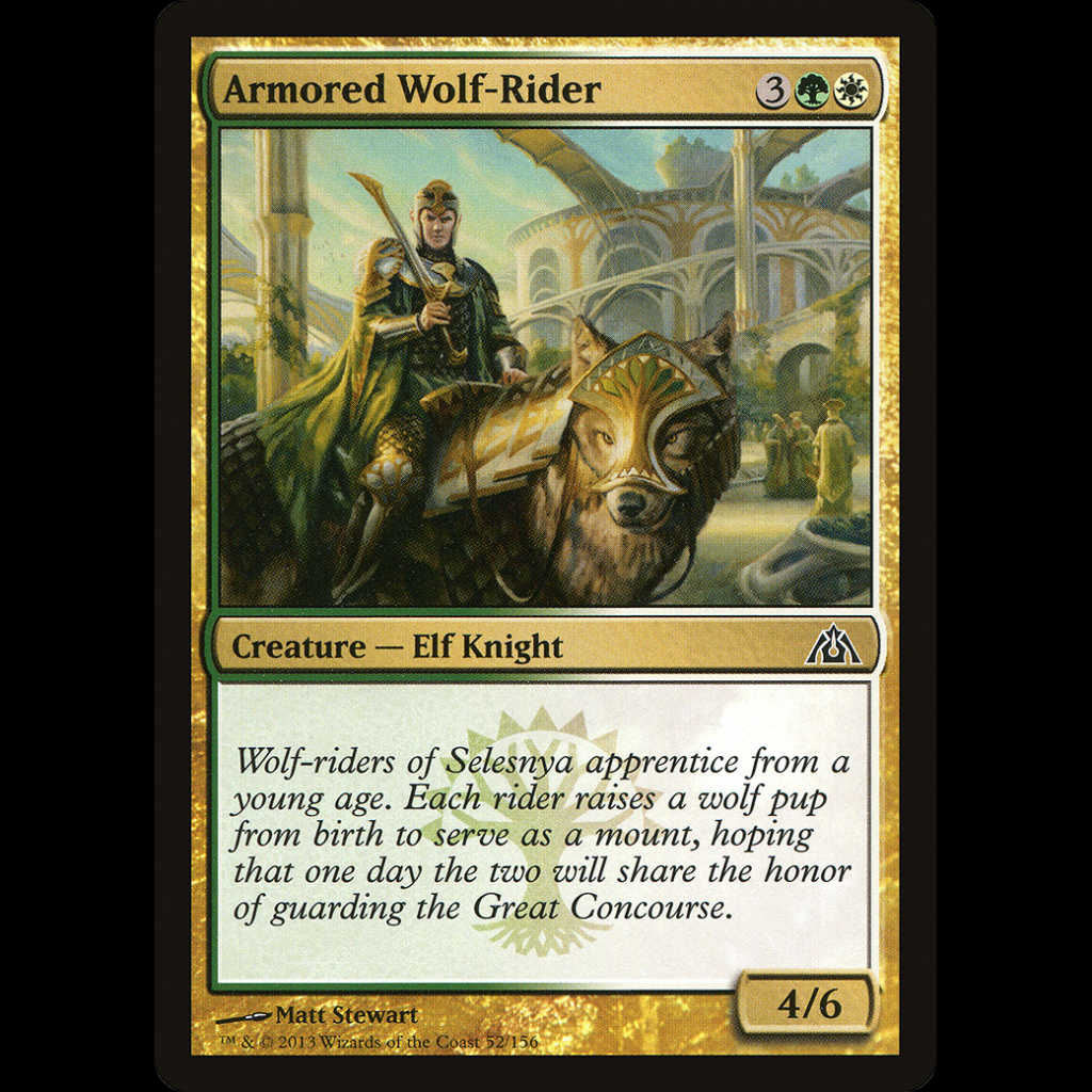 MTG Jinete de lobo acorazado (Armored Wolf-Rider) Dragon's Maze dgm#52 ...