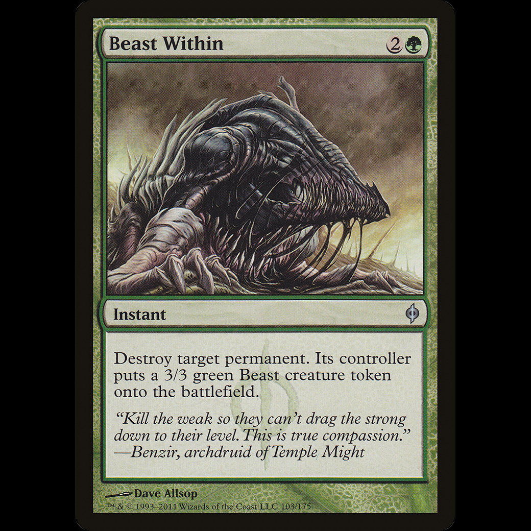 MTG La bestia interior (Beast Within) New Phyrexia - Madtoyz MTG La bestia interior (Beast Within) New Phyrexia - Madtoyz