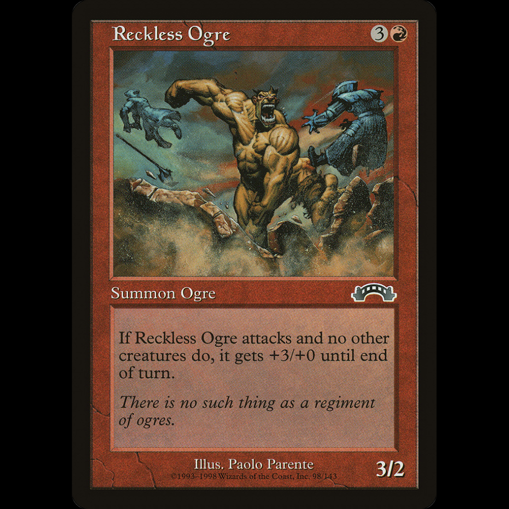 MTG Ogro temerario (Reckless Ogre) Exodus exo#98 - Madtoyz