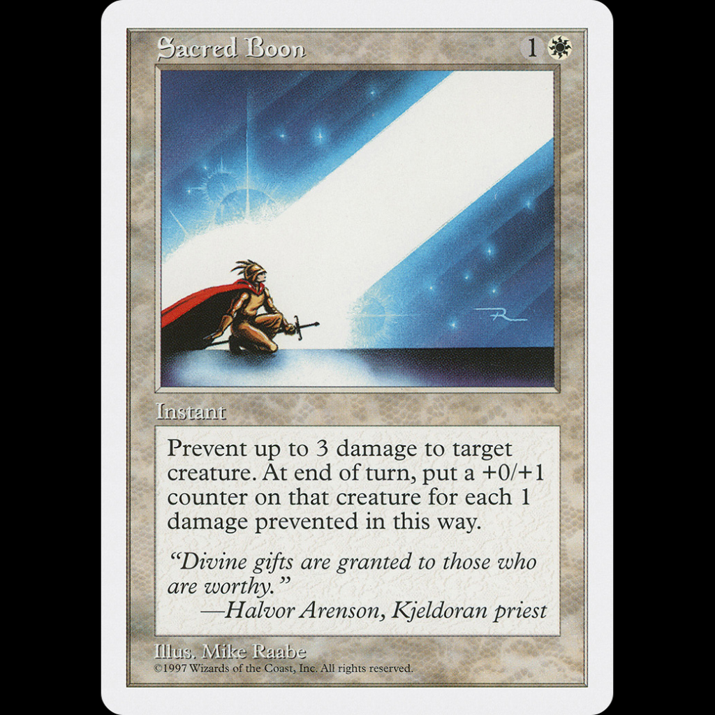 MTG Bênção Sagrada (Sacred Boon) Fifth Edition - Madtoyz