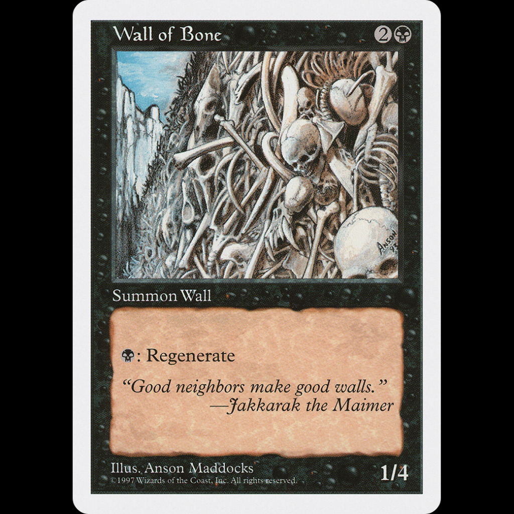 MTG Muro de huesos (Wall of Bone) Fifth Edition 5ed#203 - Madtoyz