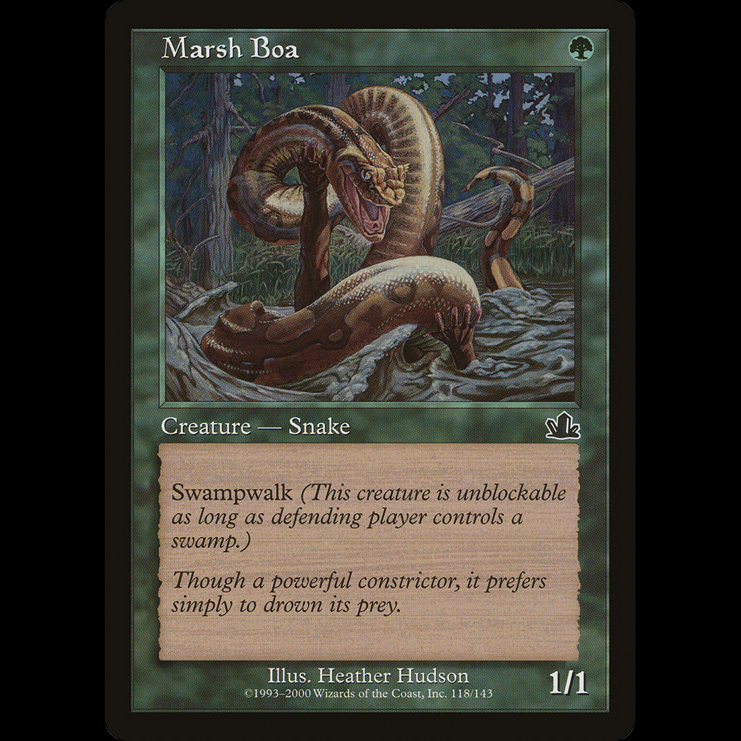 MTG Boa del Cieno (Marsh Boa) Prophecy pcy#118 - Madtoyz