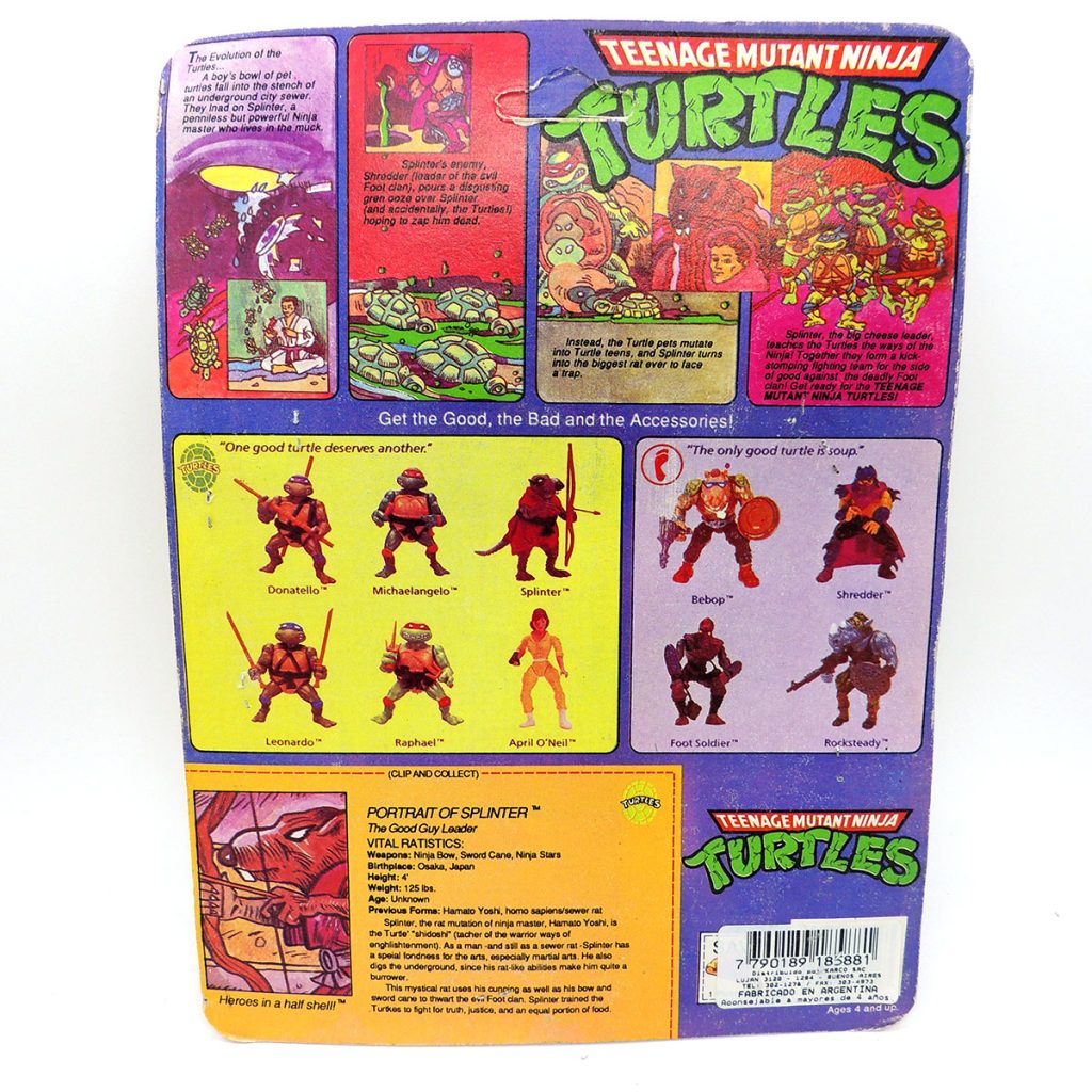 Tortugas Ninja TMNT Splinter Argentina Vintage MOC - Madtoyz