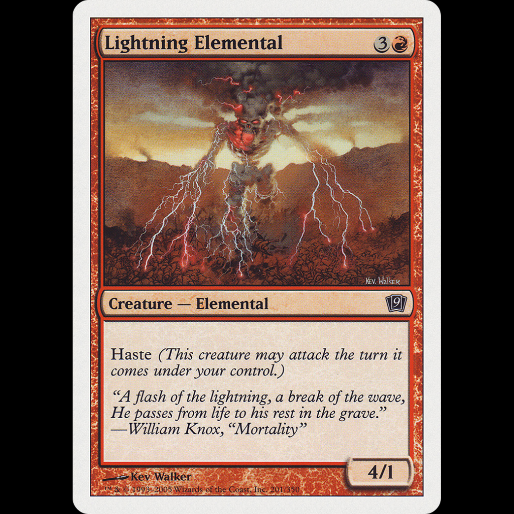 MTG Elemental de rayos (Lightning Elemental) Ninth Edition 9ed#201 - Madtoyz