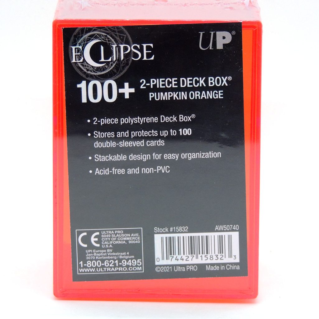 Deck Box MTG Eclipse 2 Pieces Pumkin Orange Ultra Pro 100+ - Madtoyz