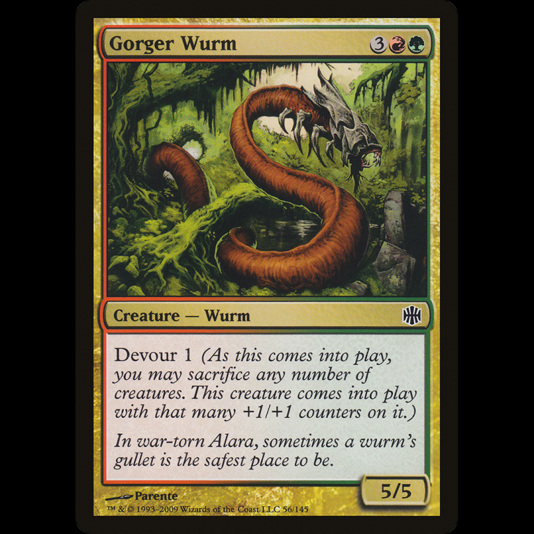MTG Gorger Wurm Alara Reborn arb#56 - Madtoyz