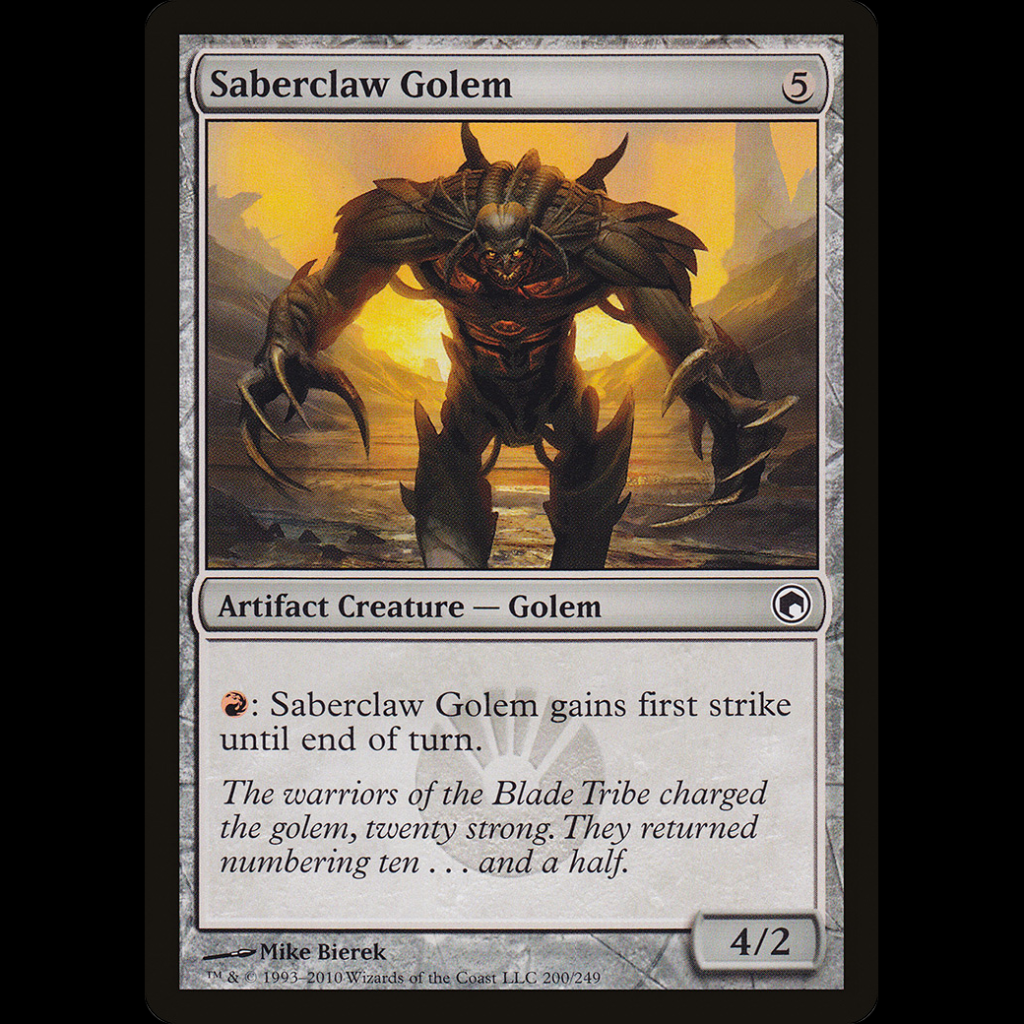 MTG Saberclaw Golem Scars of Mirrodin - Madtoyz