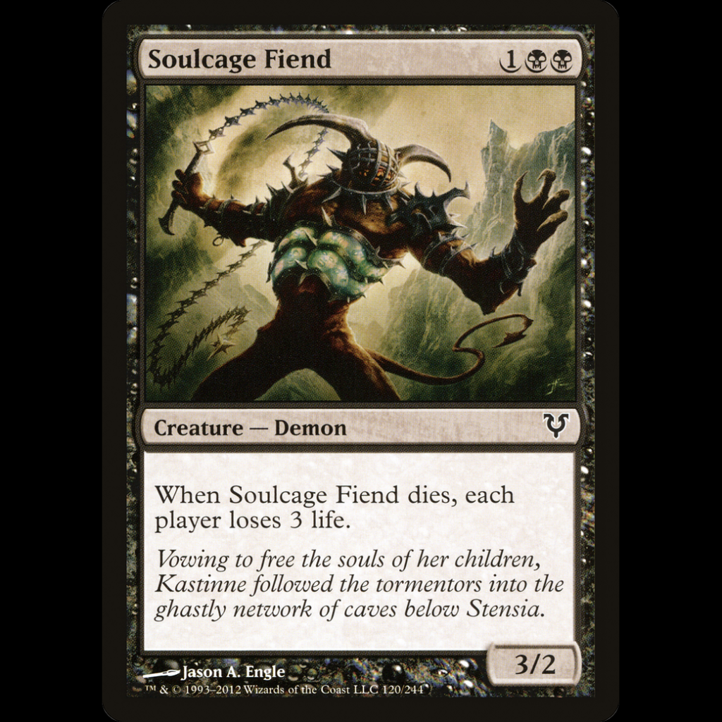 MTG Demonio jaula del alma (Soulcage Fiend) Avacyn Restored avr#120 ...