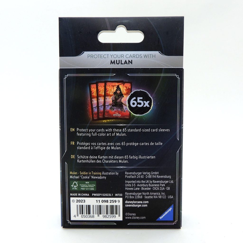 Disney Lorcana Sleeves Card Mulan 65 Ravensburger - Madtoyz
