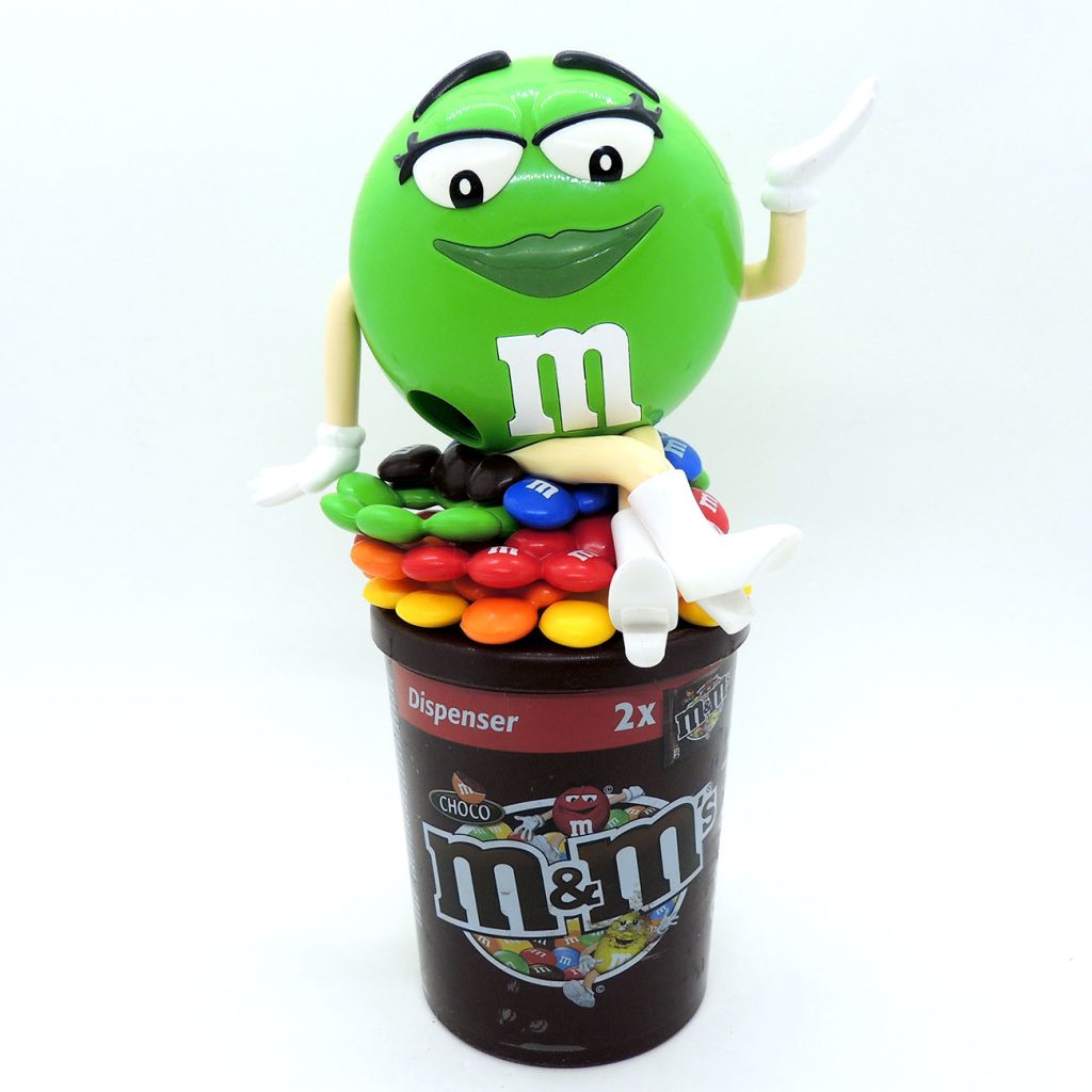 M&M MyM Dispenser Verde 21cm Funciona - Madtoyz
