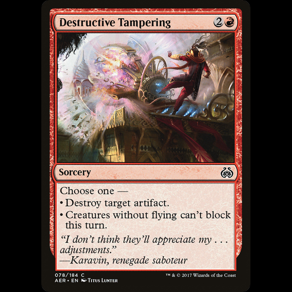 MTG Destructive Tampering Aether Revolt aer#78 - Madtoyz