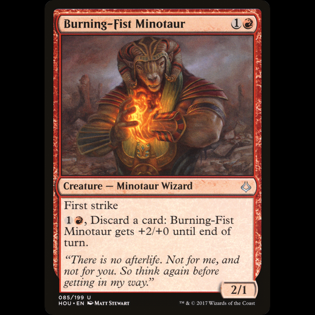 MTG Burning-Fist Minotaur Hour of Devastation - Madtoyz