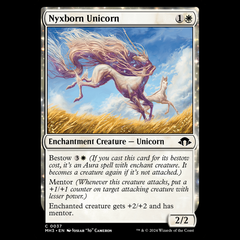 MTG Nyxborn Unicorn Modern Horizons 3 mh3#37 - Madtoyz