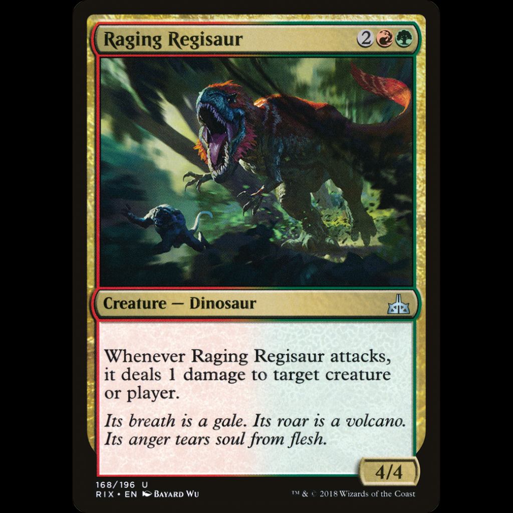 MTG Raging Regisaur Rivals of Ixalan rix#168 - Madtoyz