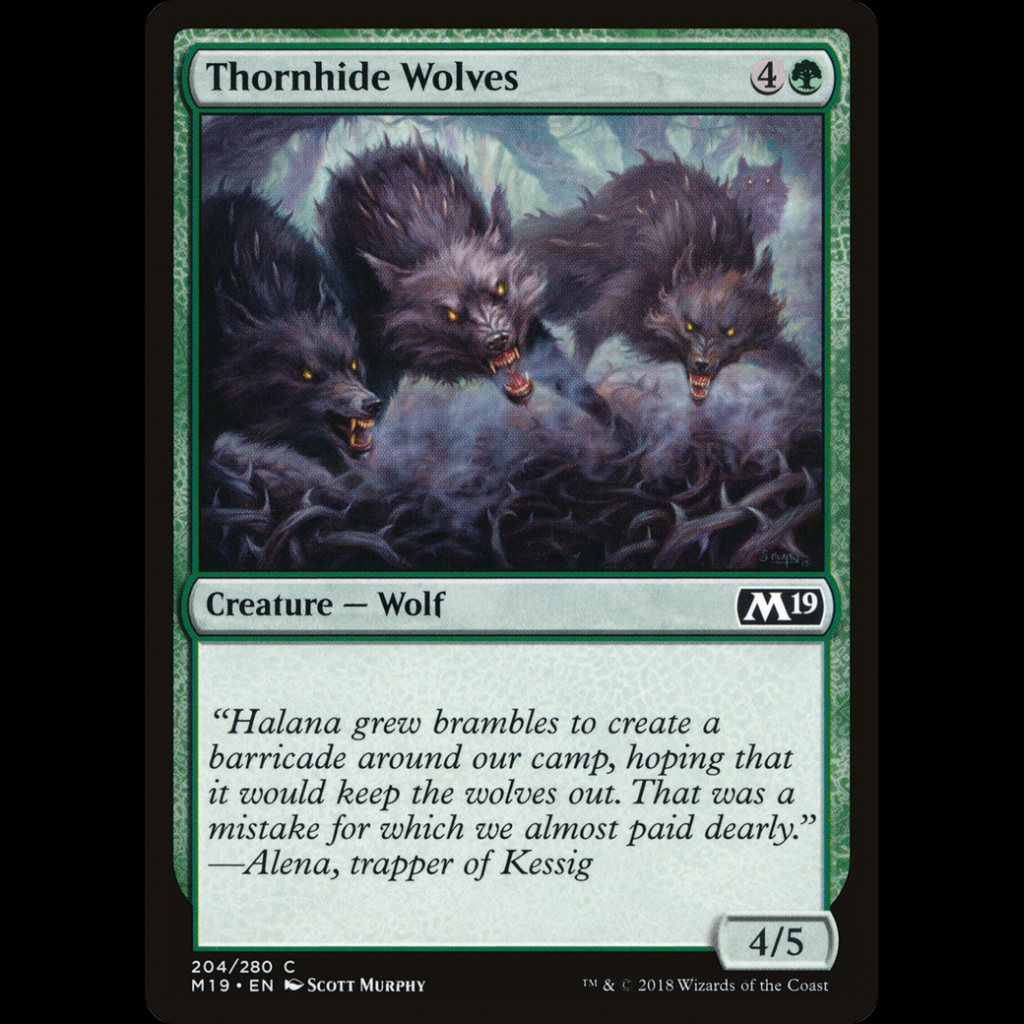 MTG Lobos erizados (Thornhide Wolves) Core Set 2019 m19#204 - Madtoyz