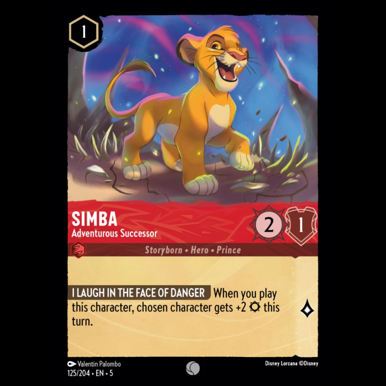 Lorcana Simba - Adventurous Successor - Shimmering Skies 5#125 - Madtoyz
