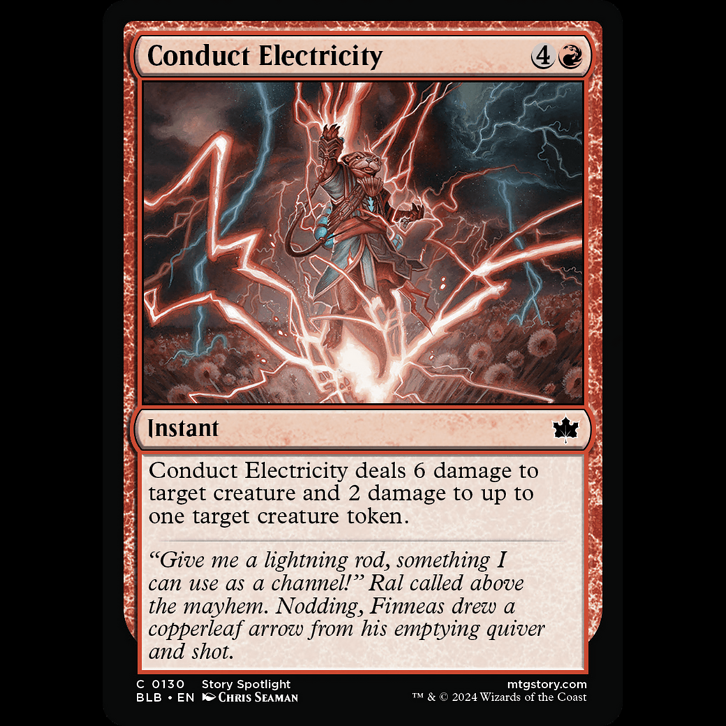 MTG Conduct Electricity Bloomburrow blb#130 - Madtoyz MTG Conduct Electricity Bloomburrow blb#130 - Madtoyz