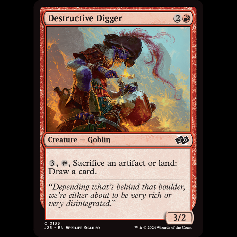 MTG Destructive Digger Foundations Jumpstart j25#133 - Madtoyz