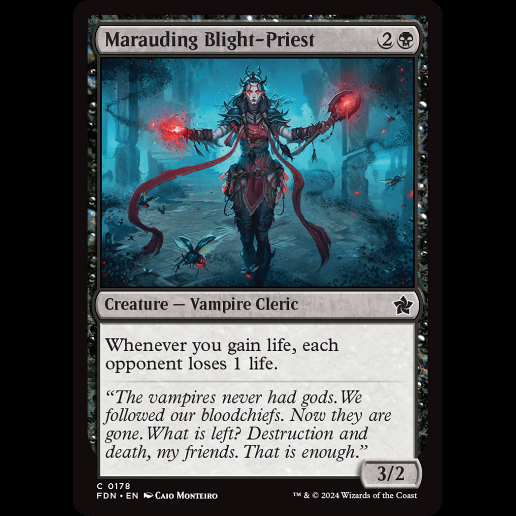 MTG Marauding Blight-Priest Foundations fdn#178 - Madtoyz