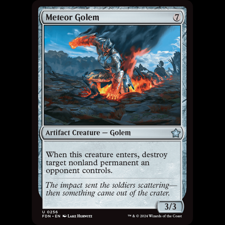 MTG Meteor Golem Foundations fdn#256 - Madtoyz