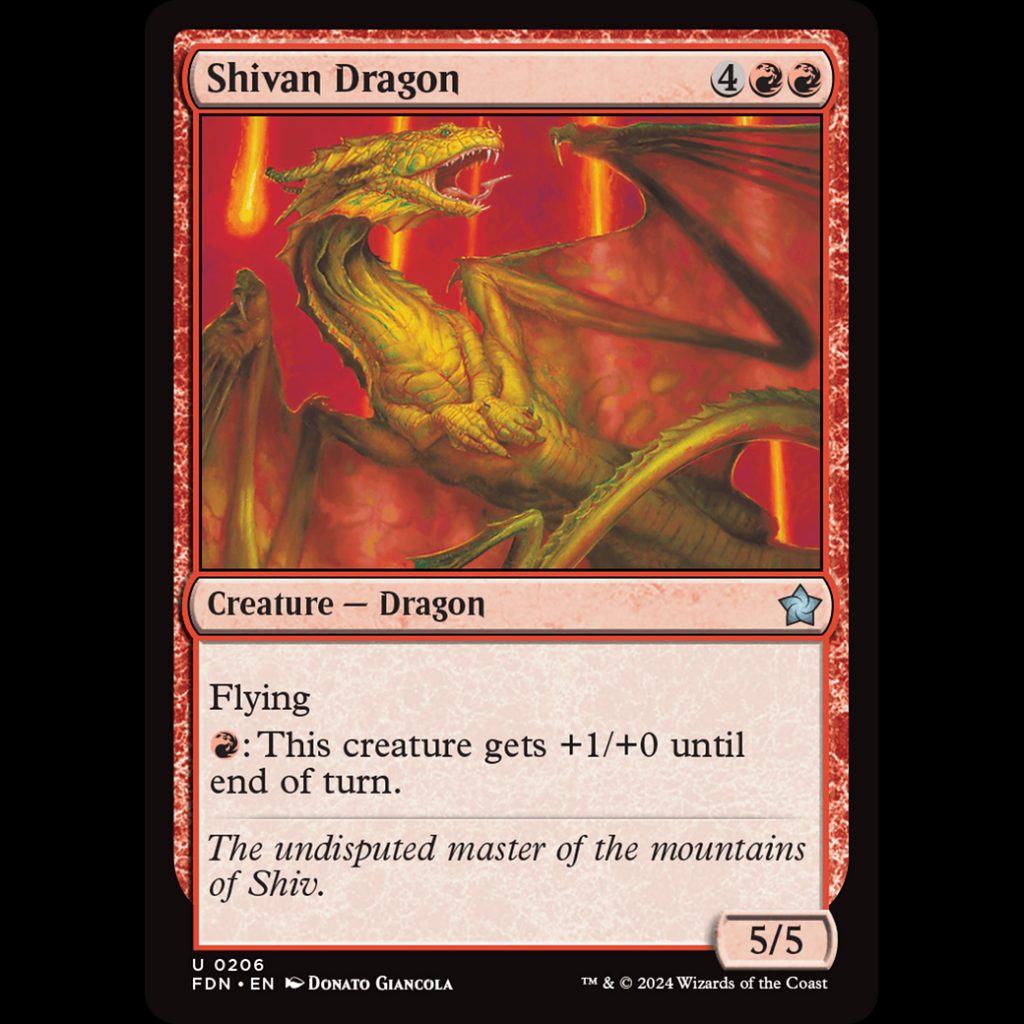 MTG Shivan Dragon Foundations fdn#206 - Madtoyz