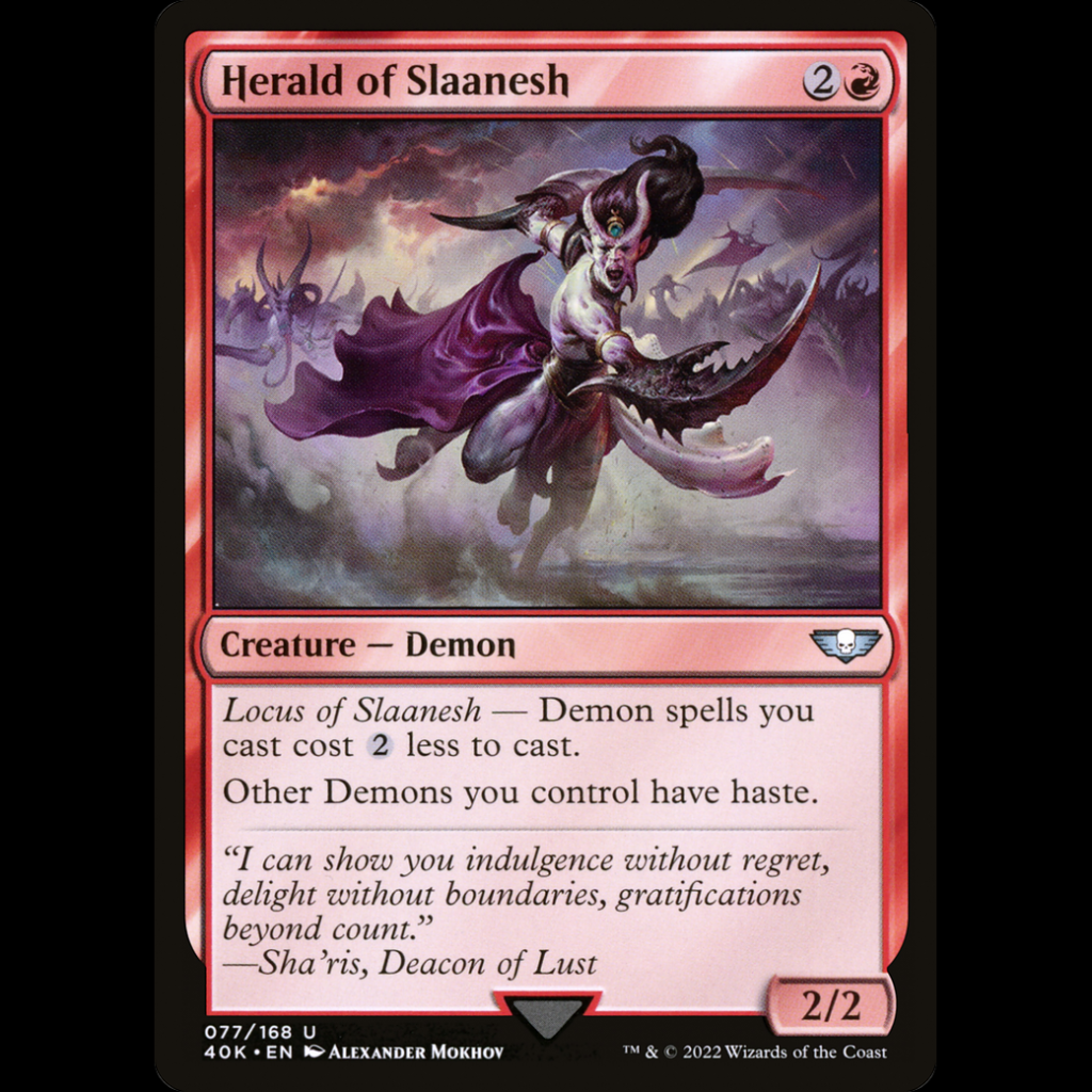 MTG Herald of Slaanesh Warhammer 40,000 Commander 40k#77 - Madtoyz