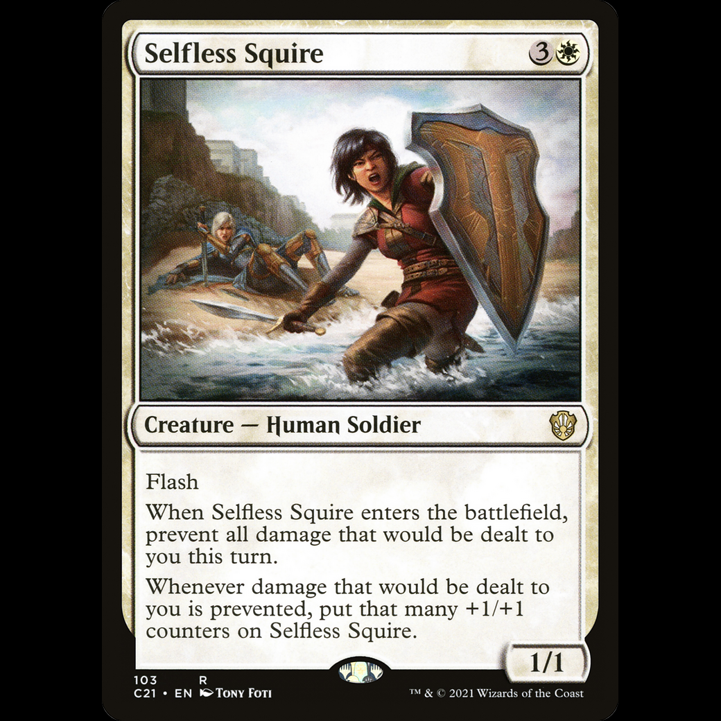 MTG Selfless Squire Commander 2021 c21#103 - Madtoyz