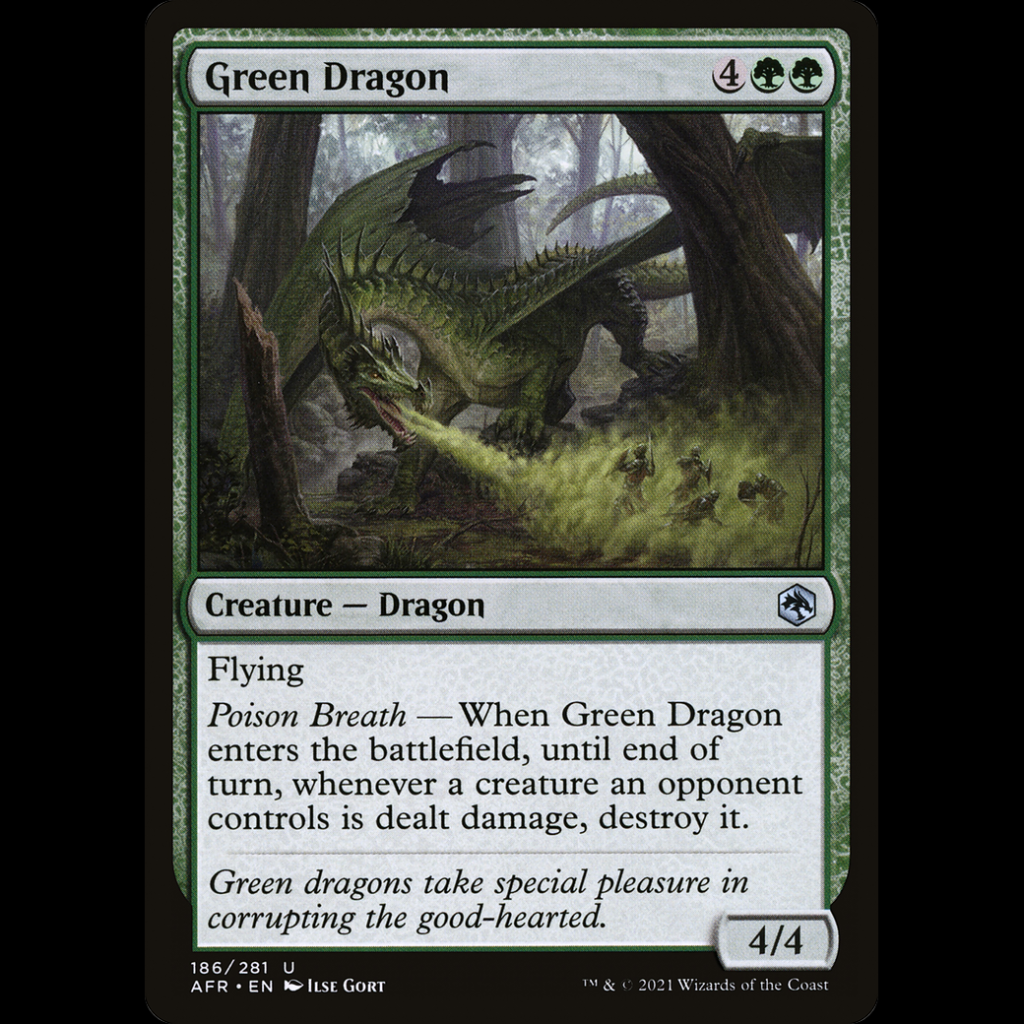 MTG Green Dragon Adventures in the Forgotten Realms afr#186 - Madtoyz