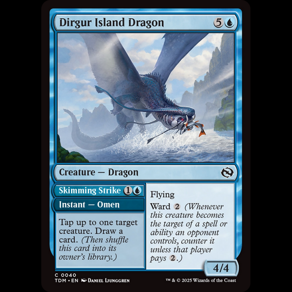 MTG Dirgur Island Dragon // Skimming Strike Tarkir: Dragonstorm tdm#40 ...