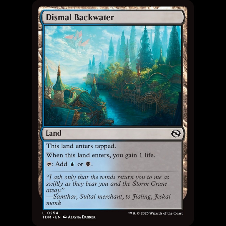 MTG Dismal Backwater Tarkir: Dragonstorm tdm#254 - Madtoyz