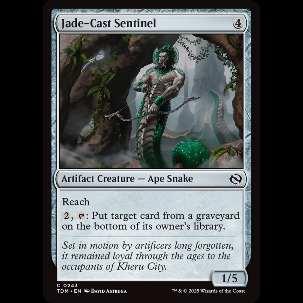 MTG Jade-Cast Sentinel Tarkir: Dragonstorm tdm#243 - Madtoyz