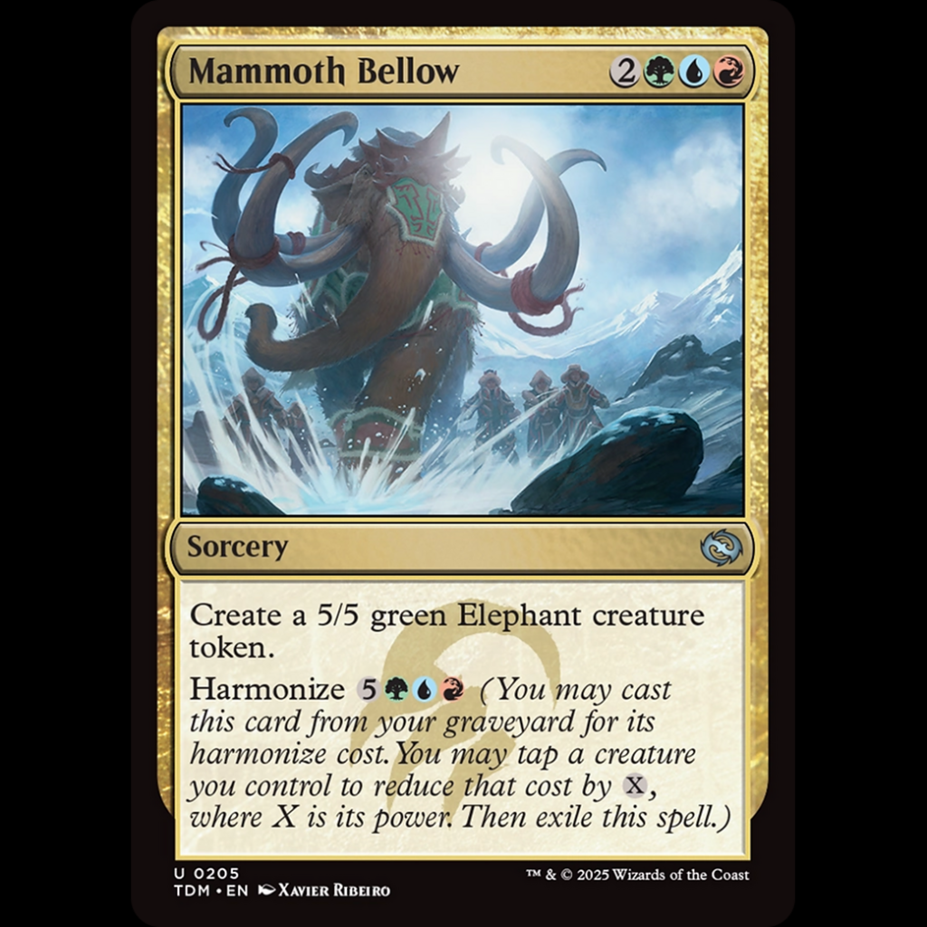 MTG Mammoth Bellow Tarkir: Dragonstorm tdm#205 - Madtoyz