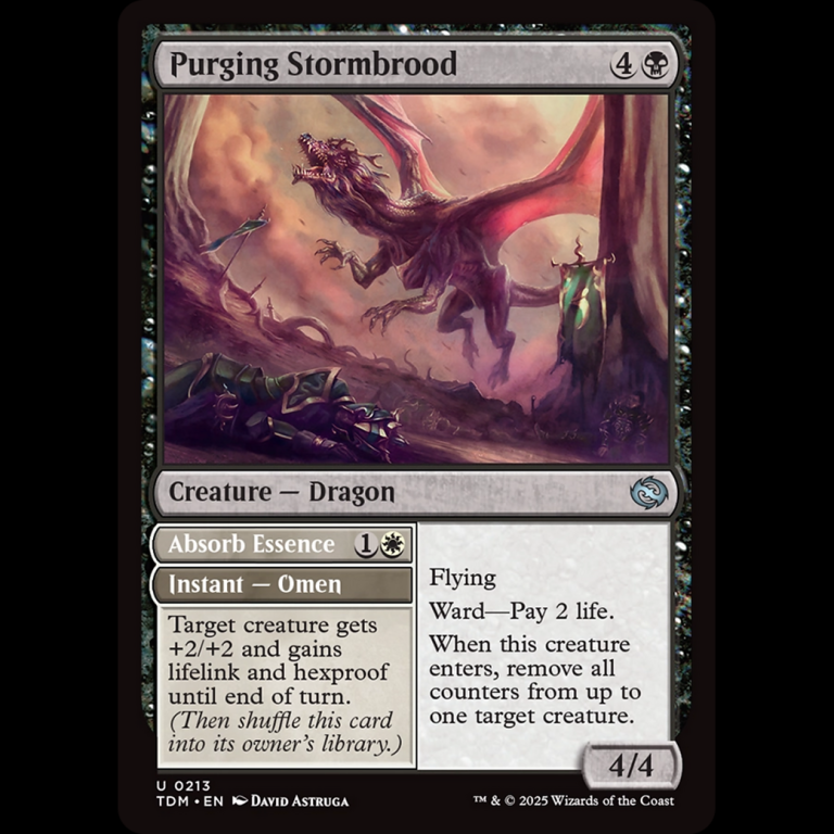 MTG Purging Stormbrood // Absorb Essence Tarkir: Dragonstorm tdm#213 ...
