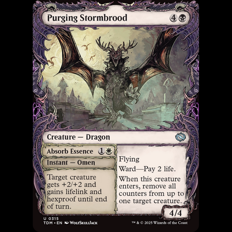 MTG Purging Stormbrood // Absorb Essence Tarkir: Dragonstorm tdm#315 ...