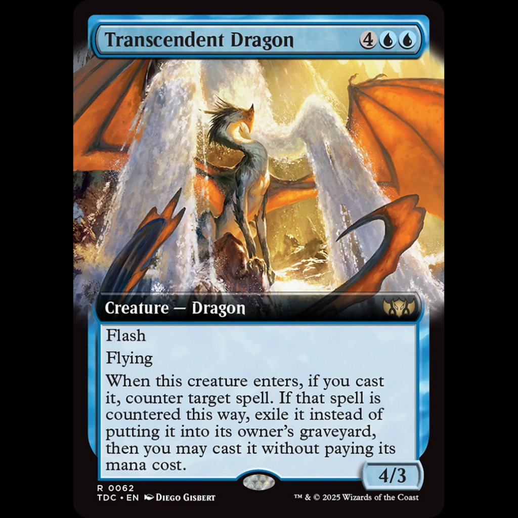 MTG Transcendent Dragon Tarkir: Dragonstorm Commander tdc#62 - Madtoyz