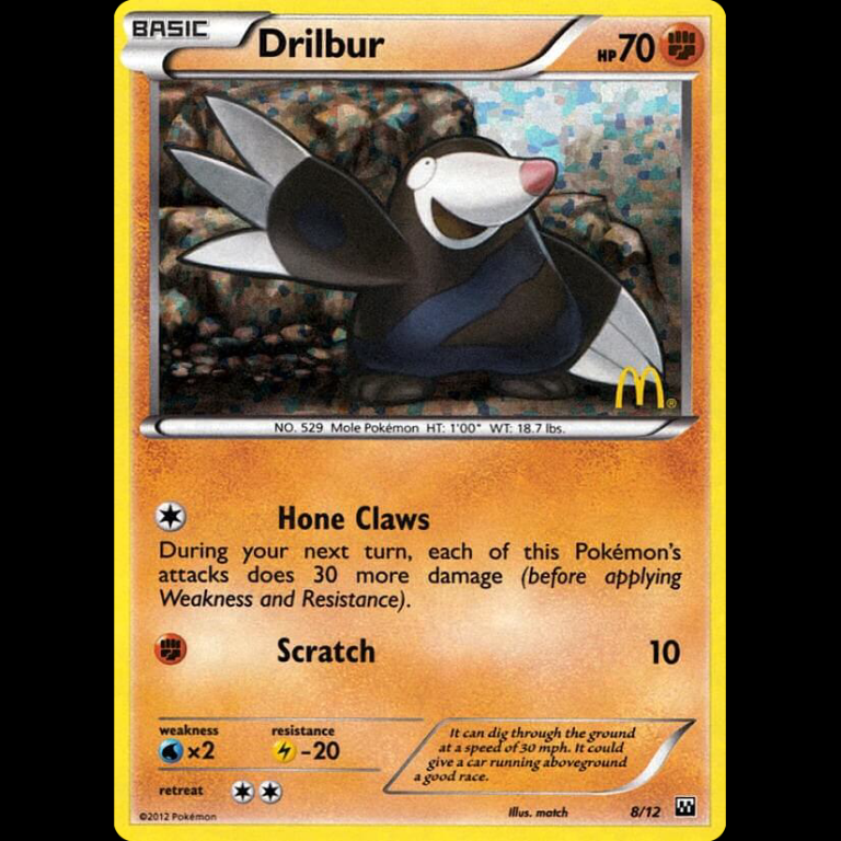 Pokemon TCG Drilbur - McDonald's Collection 2012 ESP mcd12-8 holofoil ...