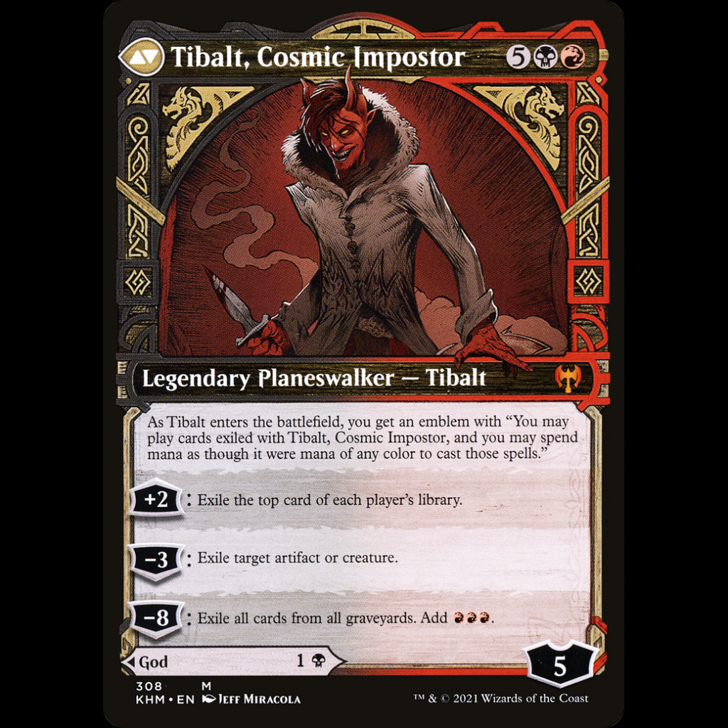 MTG (Valki, God of Lies // Tibalt, Cosmic Impostor) Kaldheim khm#308 ...