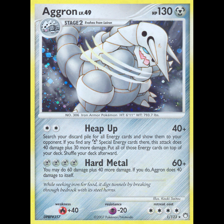 Pokemon TCG Aggron - Mysterious Treasures dp2-1 holofoil - Madtoyz