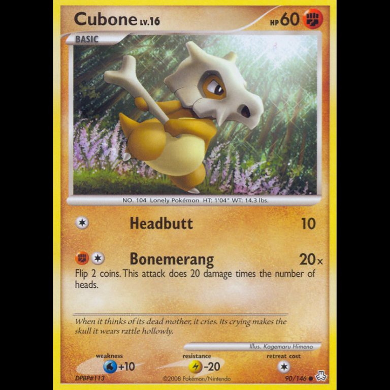 Pokemon TCG Cubone - Legends Awakened dp6-90 reverseHolofoil - Madtoyz