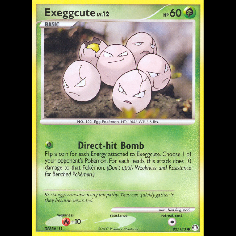 Pokemon TCG Exeggcute - Mysterious Treasures dp2-82 - Madtoyz