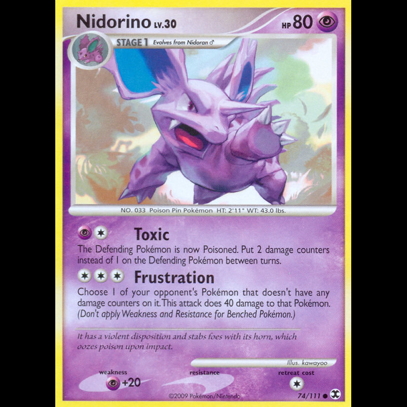 Pokemon TCG Nidorino - Rising Rivals pl2-74 - Madtoyz