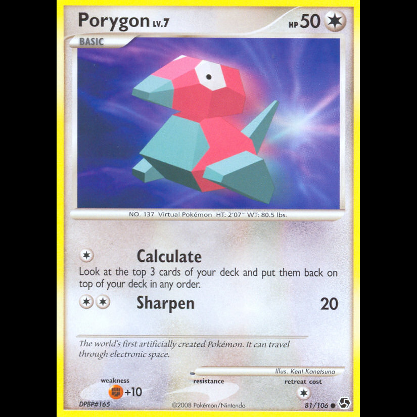 Pokemon TCG Porygon - Great Encounters dp4-81 - Madtoyz