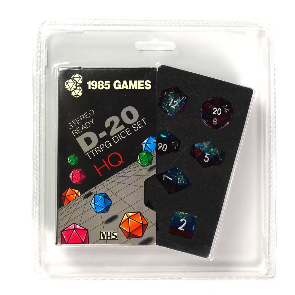 1985 Games Dados VHS Dice Plasmic Punch Set D7 - Madtoyz