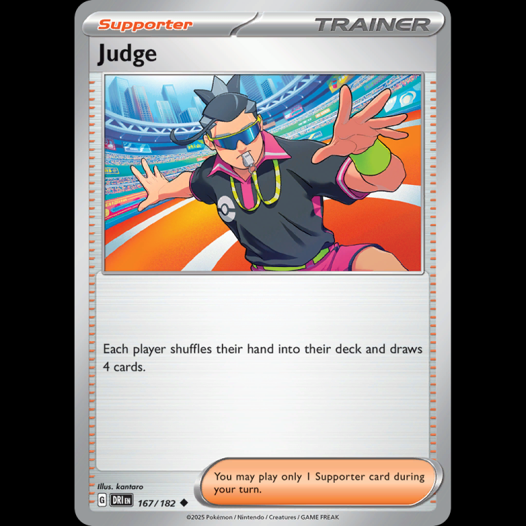 Pokemon TCG Judge - Destined Rivals sv10-167 reverseHolofoil - Madtoyz