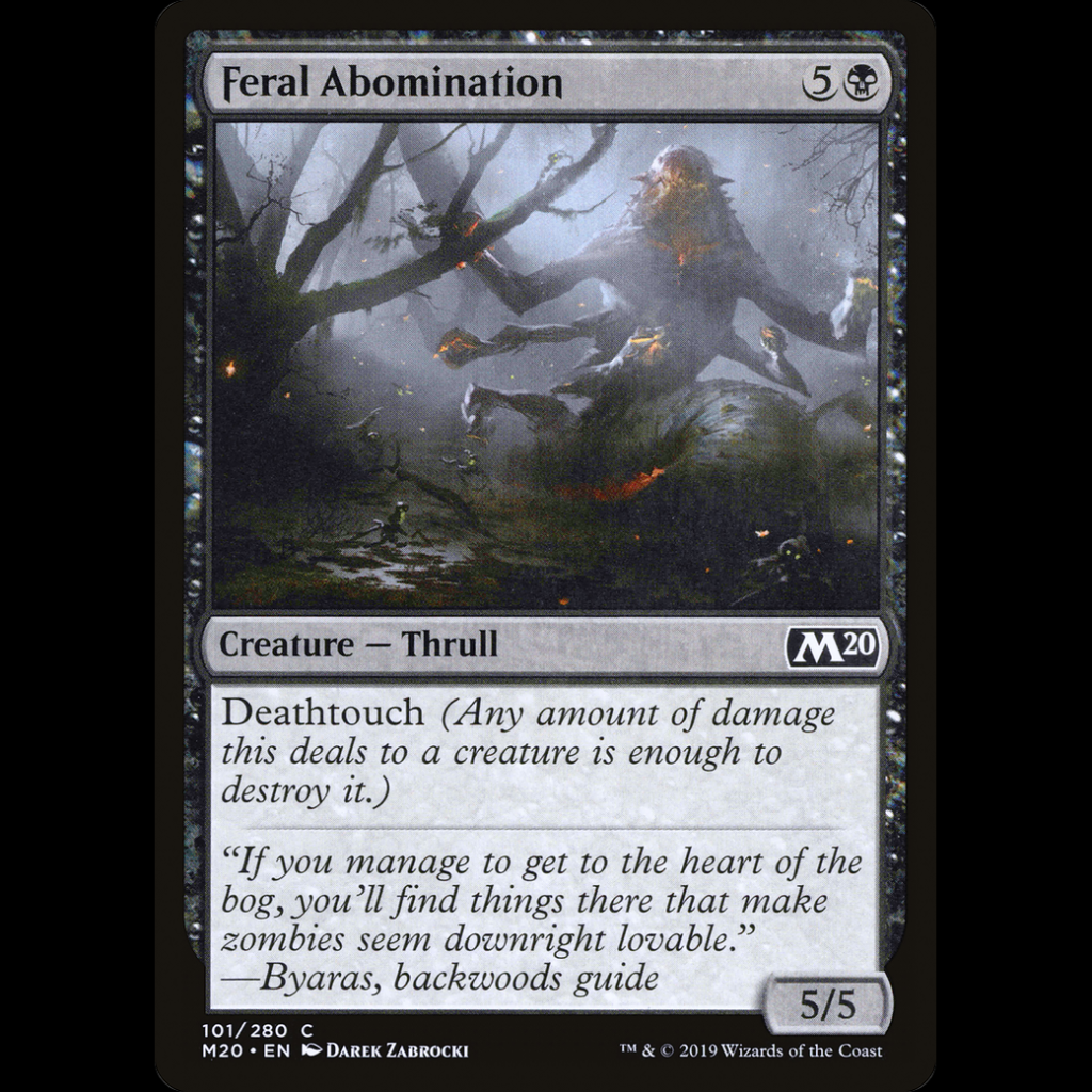 MTG Feral Abomination Core Set 2020 m20#101 - Madtoyz