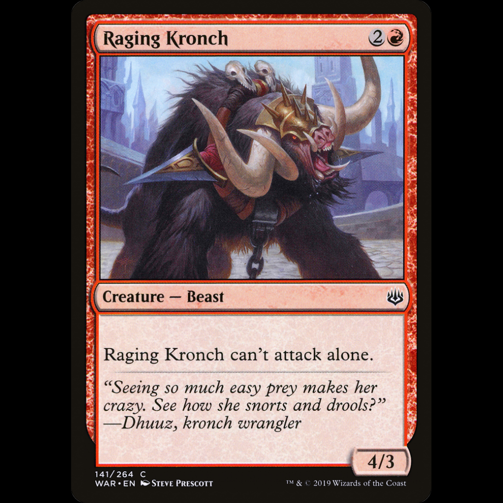 MTG 怒り狂うクロンチ (Raging Kronch) War of the Spark war#141 - Madtoyz