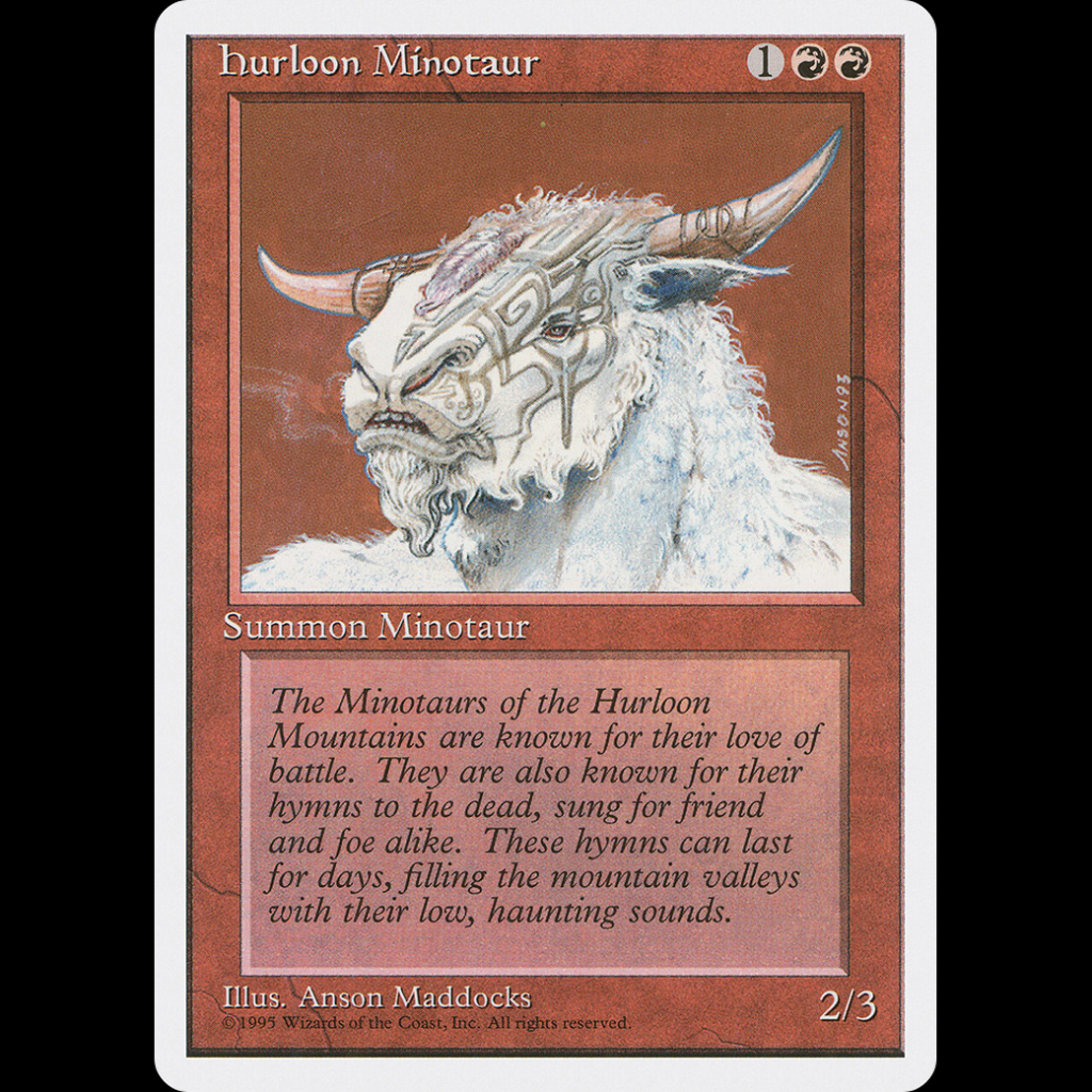 MTG Hurloon Minotaur Fourth Edition 4ed#202 - Madtoyz