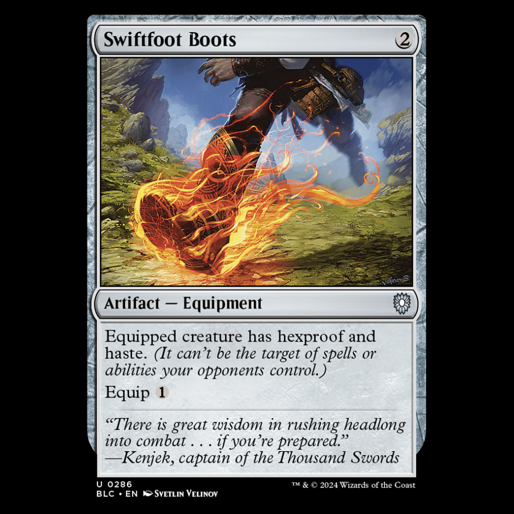 MTG Swiftfoot Boots Bloomburrow Commander blc#286 - Madtoyz